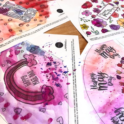 May Day Basket Bundle Variety 5 Pack for Kids to Color // Classroom May ...