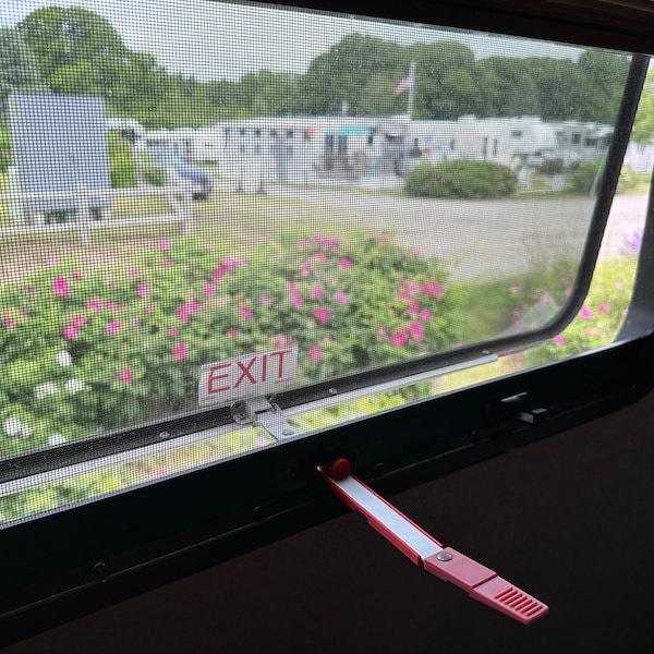 RV Emergency Exit Window Multi Position Latch Adapter Including Wind ...