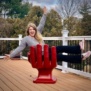 Dark Red RIGHT Hand Shaped Chair 32 Tall Adult Size 70's Retro EAMES ...