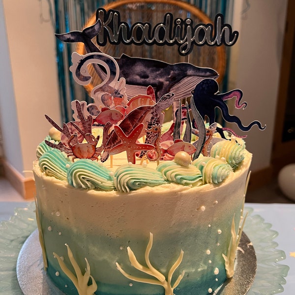 Pirate Cake Topper, Pirate Ship Cake Topper, Kraken Cake Topper ...