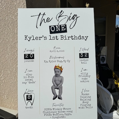 The Big ONE Birthday Notorious 1 Album Party Cover Editable Digital ...