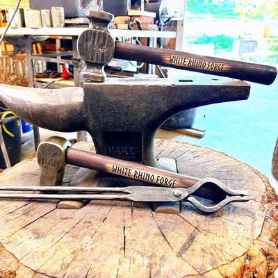 Blacksmith Hot Punch Rounding Hammer 2.2lb Square Punch - Etsy