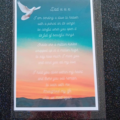 One Year Death Anniversary Grief Keepsake Card, One Year Since You Left ...