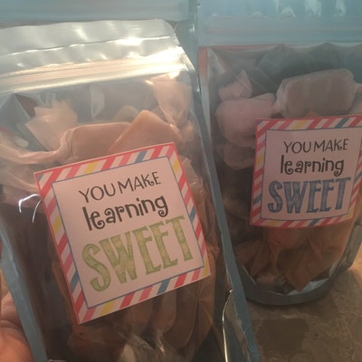 You Make Learning Sweet Tag Teacher Appreciation Idea - Etsy