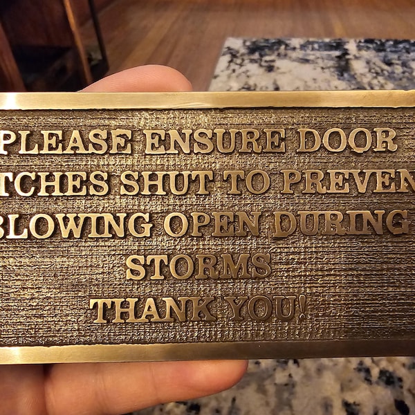 Custom Door Sign - Personalized Sign - Solid Brass Door Sign ...