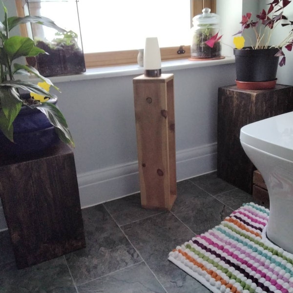 WOODEN Triangle BOOKREST Book ORGANISER Rustic Bedside Table Phone ...