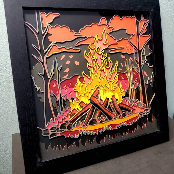 Bonfire 3D Mandala Svg Files, Laser Cut Template Files, Multilevel Cnc ...