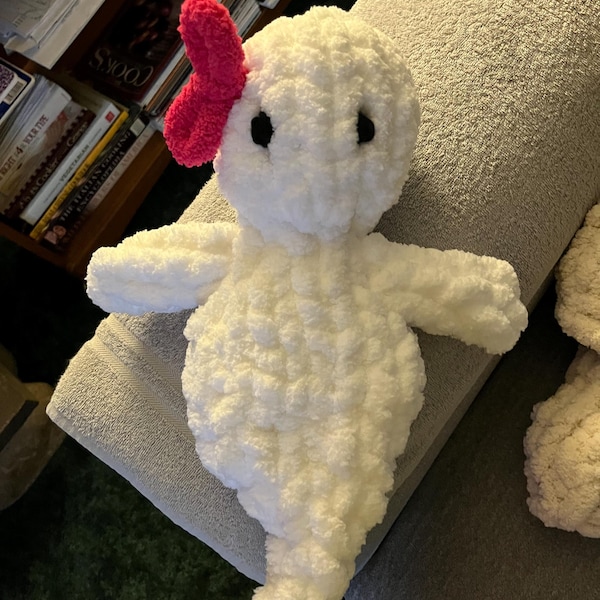 ITTY BITTY Baby Boo Ghost / Full Video Tutorial / Finger Knit Ghost ...