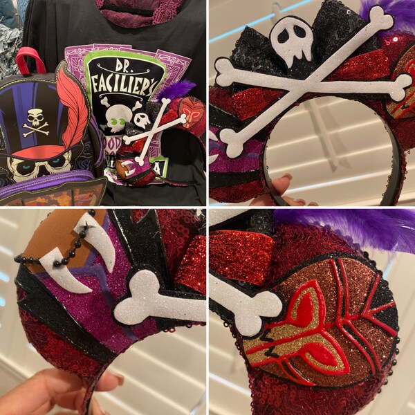 Voodoo Man Mouse Ears - Villain Mouse Ears - Halloween Mouse Ears ...