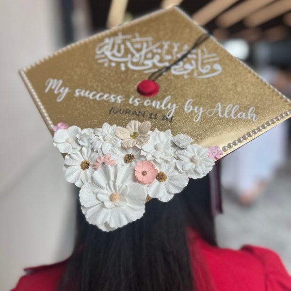 Custom Islamic Graduation Cap - Hand Painted Cap - 3D - Highschool ...