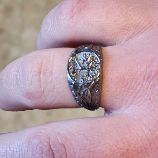 Greek Gods and Heroes Adjustable Ring, Oxidized Jewelry, Unique Mens ...