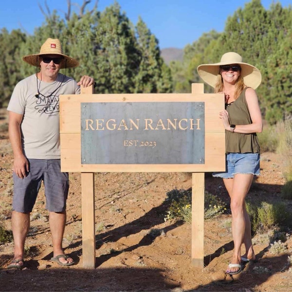 Custom Rusted Metal Sign Personalized Metal Wall Signs Farm Signs ...