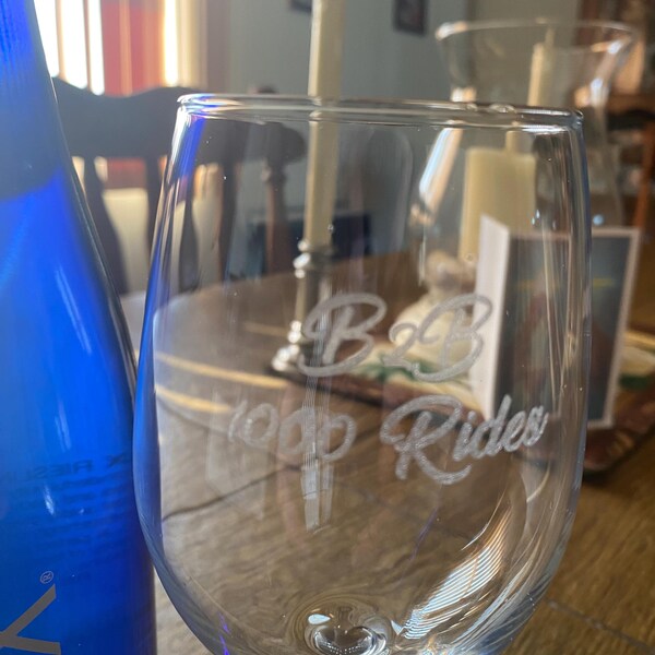 Custom Etched Wine Glasses Personalize A Glass With Your Text Logo 1467