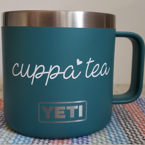 Cuppa Tea Vinyl Decal for Car Windows, Mirror Decal, Locker Decal ...