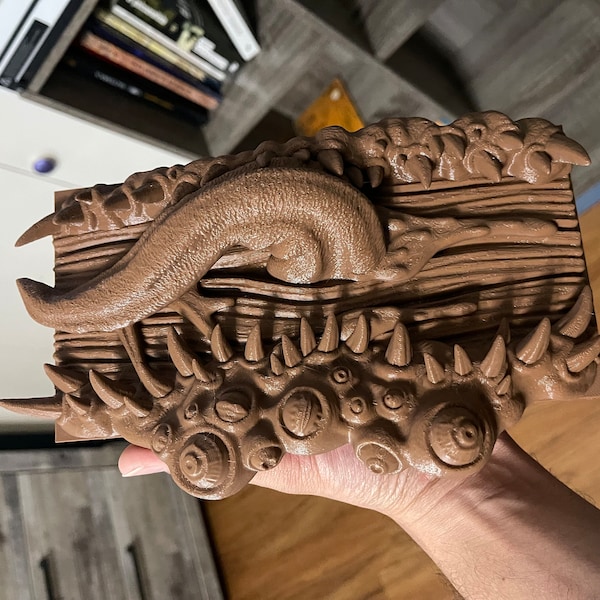 Mimic Book Nook | Custom-crafted Fantasy Bookshelf Insert Display for ...