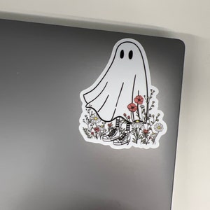 Ghost Sticker Floral Ghost Sticker Cute Spooky Halloween - Etsy