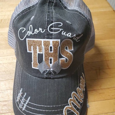 Trucker Mesh Hat With School Letter and Rhinestone Bling - Etsy