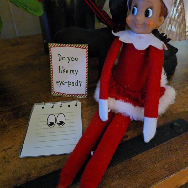 Printable Elf Eye-pad Props, Christmas Elf iPad Scene, Funny Elf Ideas ...