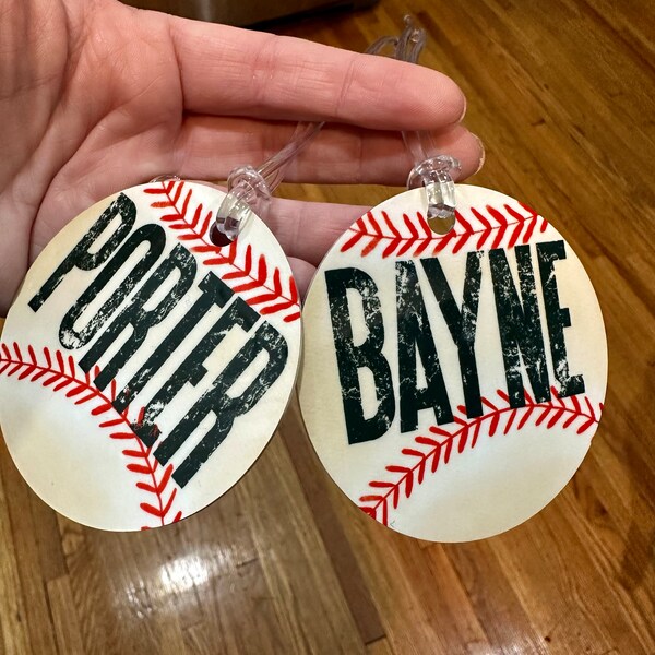 Baseball Bat Bag Name Tag | Personalized Sports Bag Tag | Custom ...