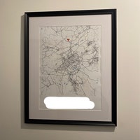 Custom Map Print, Custom City Map, Personalized Print, Travel Map Gift ...