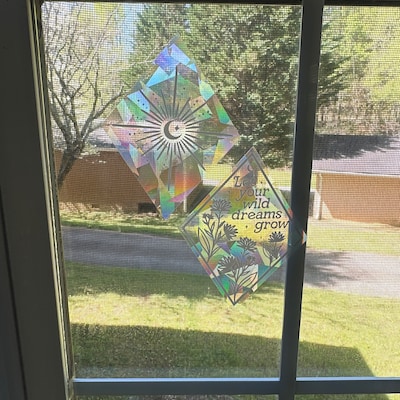 Rainbow Suncatcher Cute Light Catcher Rainbow Maker Sticker, Rainbow ...