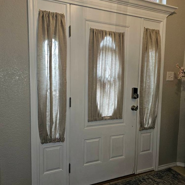 Cotton-polyester Sidelight Curtain Fits Sidelight Windows 6 12 Wide ...