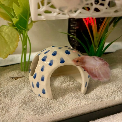 Ceramic Pointed Fish Cave MADE TO ORDER Aquarium Decoration Under the ...