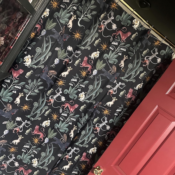 Weird Medieval Shower Curtain | Moody Esoteric Bathroom Decor | Dark ...