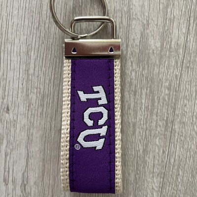 Texas Christian University TCU Web Key Chain - Etsy