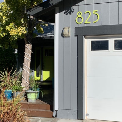 12 Inch Large Modern House Numbers Architectural Home Address Sign Art ...