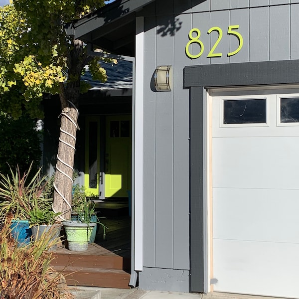 12 Inch Large Modern House Numbers - Architectural Home Address Sign ...