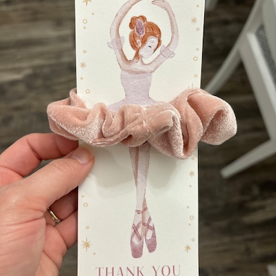 Ballerina Scrunchie Card Template, Ballet Dancer Party Favour, Editable ...