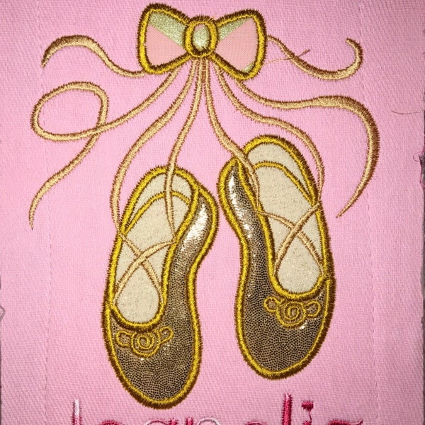 Ballerina Ballet Shoes Slippers Machine Embroidery Design Digital ...