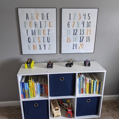 DIGITAL FILES, Alphabet Poster, Alphabet Print, Number Poster, Number ...