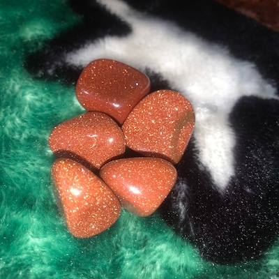 Red Goldstone Tumbled Stones: Choose How Many Pieces premium - Etsy