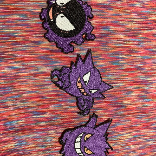 Gengar Patch Pokemon Iron on Patch Sew on Patch Anime Cartoon Patch Bag ...