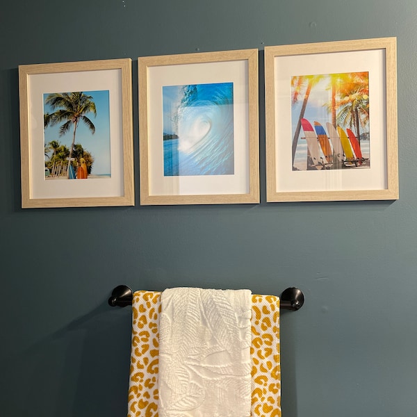 Set of 3 Surf and Beach Wall Decor Printables, Colorful Coastal Decor ...