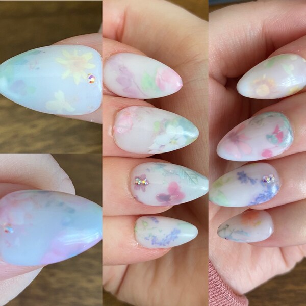 10pc Summer Strawberry Nails Custom Press on Nails Sizes Needed - Etsy