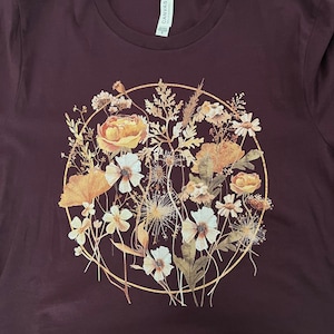 Flower Shirt, Gift for Her, Flower Shirt Aesthetic, Floral Graphic Tee ...