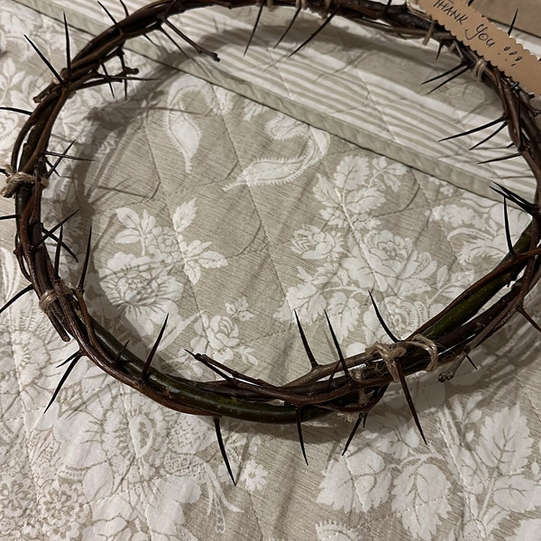 Crown of Thorns 6"-12"wooden Wreath Hawthorn Thornkrone Sharp Thorn ...
