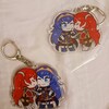 YCH Commission Chibi Kissing Couple Custom Acrylic Keychains CUSTOM ...