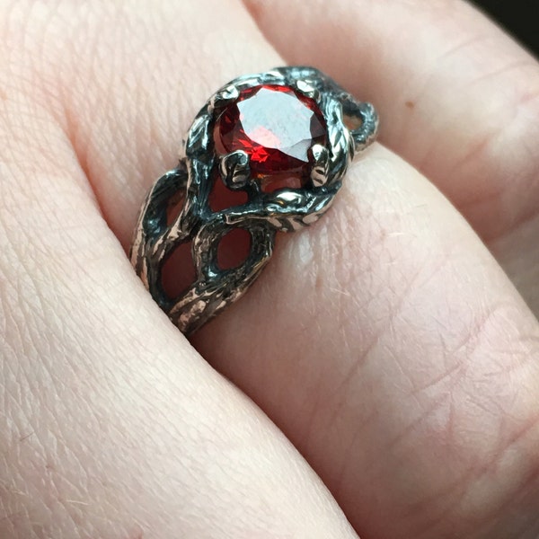 Exclusive Wedding Ring Tree Leaf Ring - Wedding Ring - Sterling Silver ...