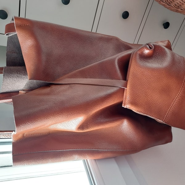 WHITE LARGE SHOULDER Bag, Oversize Leather Bag, Large Everyday Leather ...