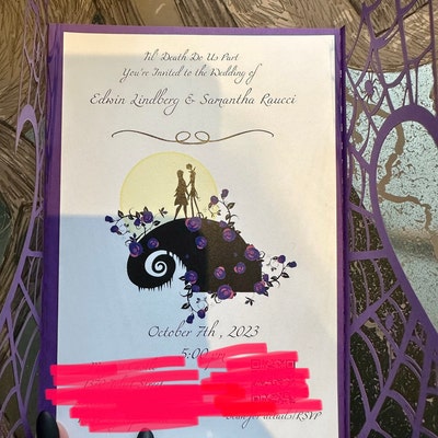 Corpse Bride Wedding Invitation Digital or Printable Invitation Tim ...