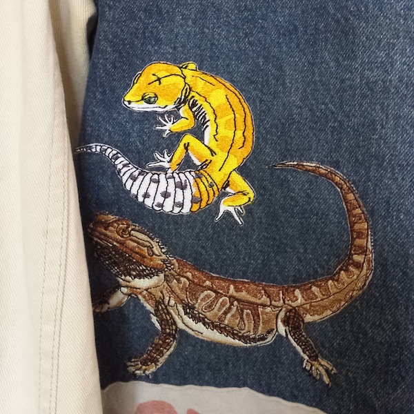 Epic Leopard Gecko Lizard Iron on Patch LIFE LIKE Applique - Etsy