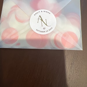 Biodegradable Wedding Confetti Kit Translucent Envelopes With Embossed ...