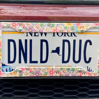 Ditsy Floral on Sage License Plate Frame Car Accessories Flowers ...