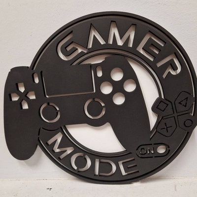 Gamer Mode On, Gaming Zone, Game Laser Cut Svg Dxf Files Wall Sticker ...