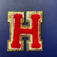 Rainbow Letter Patch 3D Self Adhesive Sticker 2.15 5.5cm Stick on ...