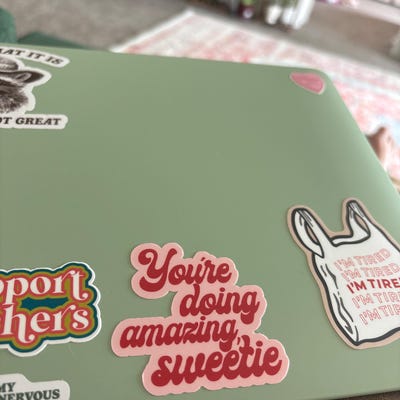 You're Doing Amazing, Sweetie Retro Waterproof Sticker - Etsy